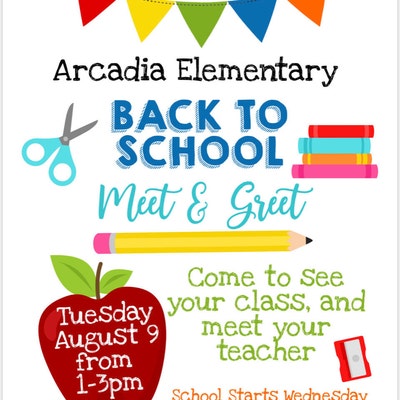 Editable Open House Back to School Flyer, Instant Download - Etsy