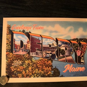 Derry Maine Postcard Stephen King IT Collectible Book Lover - Etsy