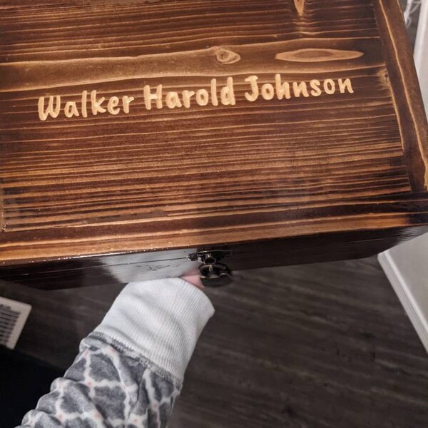 Personalized Memory Box With Lock, Beautifully Engraved Wooden Keepsake ...