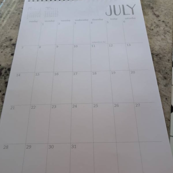 Large Wall Calendar - You Choose the Start Month | 12 Months - Etsy