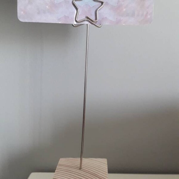 Flower Note Holder, Wood Note Holder, Wooden Photo Holder, Memo Holder ...