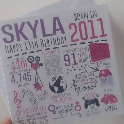 Personalised 18th Birthday Card Born in 2006 Card for 18 Year Old Son ...