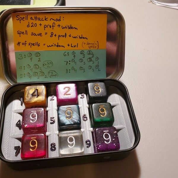 Spell Slot Holder for Dungeons and Dragons, Pathfinder, or Other Table ...