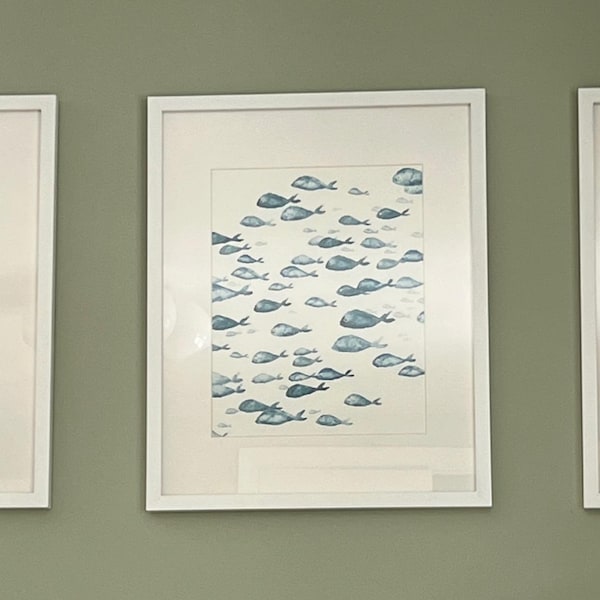 Ocean Animals Watercolor Painting 3 Print Set for Under the Sea Nursery ...