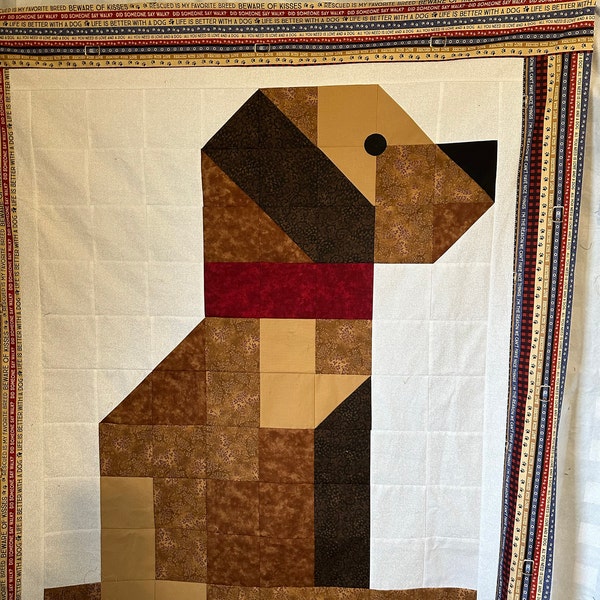 Pooch Patchwork Quilt Pattern: Dog Throw Size (digital Download) - Etsy