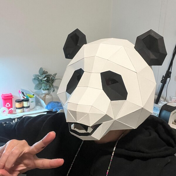 Forest Snake Mask, Template Diy, Kids Mask, PDF Template Low Poly ...