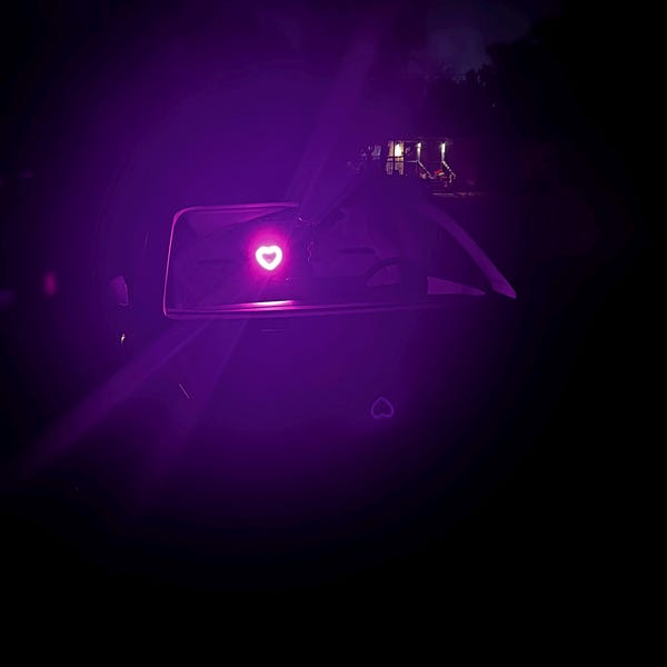 LED Neon Tsurikawa, Car Decor, Neon Glow Window Heart for Car, Led Neon ...