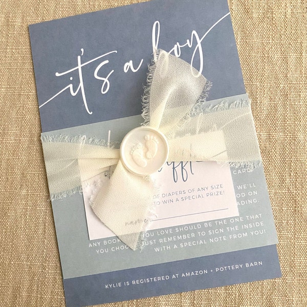 It's a Boy Baby Shower Bundle, Dusty Blue Baby Shower Bundle, Modern ...