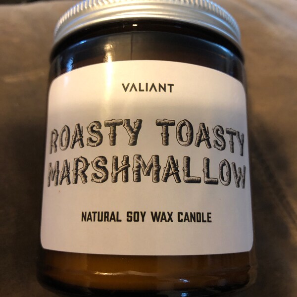 Marshmallow Campfire Candle: Roasty Toasty Marshmallow | Soy Wax, Amber ...