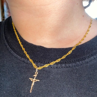 10K Gold Singapore Chain,rope Twist Singapore Chain,singapore Chain ...