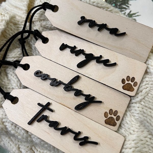 Stocking Name Tags, Personalized Stocking Tags, Christmas Stocking Tags ...