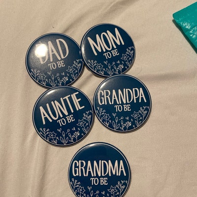Baby Shower Pin-back Buttons Mommy to Be Button Daddy to - Etsy