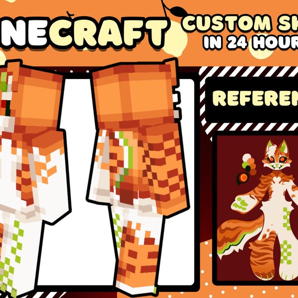 Custom Furry Minecraft Skins From Scratch | Unique Fursona & Anthro ...