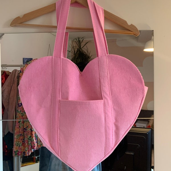 Heart Shaped Tote Bag Sewing Pattern PDF Printable Instant Download DIY ...