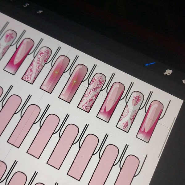 Nail Art Planner Toe Nail Templates, Procreate & Goodnotes Templates - Etsy