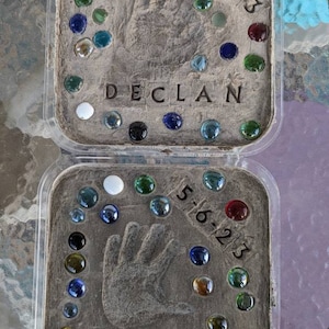 DIY Stepping Stone Kit, Square Stepping Stone, Handprint Stepping Stone ...