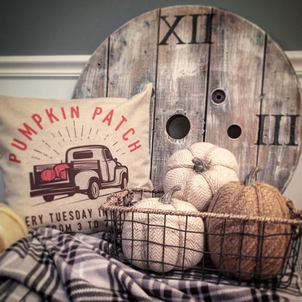 Pumpkin Patch Fall Pillow Cover- Premium Home Fall Decor, Front Porch ...