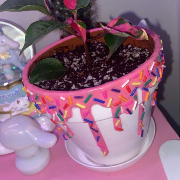 Ice Cream Pot, 2 Inch Fun Planter, Ice Cream Planter, Unique Plant Pot ...