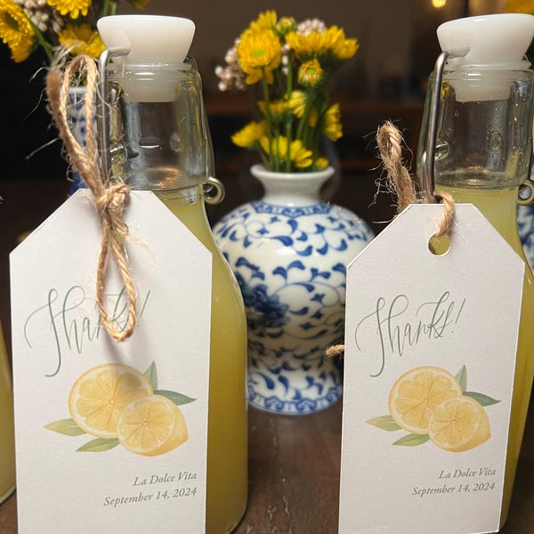 Unique Gift Tag Wavy Edge Tag Hydrangea Blue Gift Tag Festive Favor Tag ...