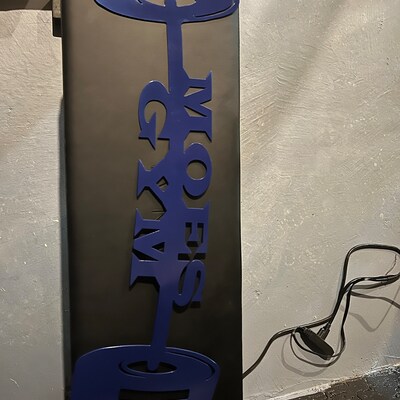 Personalized Gym Sign Weights Sign Metal Fitness Sign Garage Sign ...