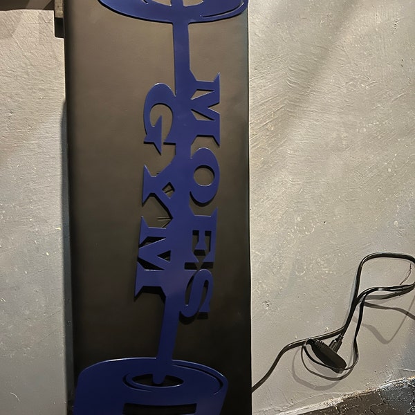 Personalized Gym Sign | Weights Sign | Metal Fitness Sign | Garage Sign ...