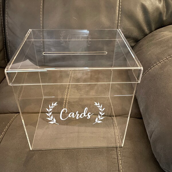 Cards With Wreath Leaves Decal - Card Box Decal for Party Events ...