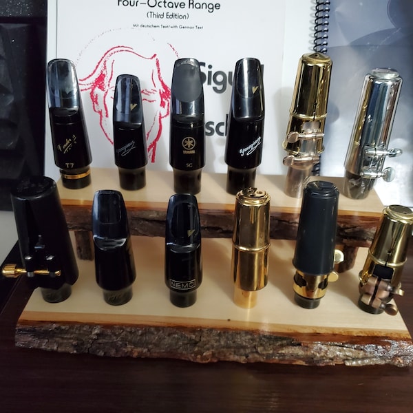 Sax Saxophone Wooden Stand Holder for 12 Soprano Alto Tenor Bari ...