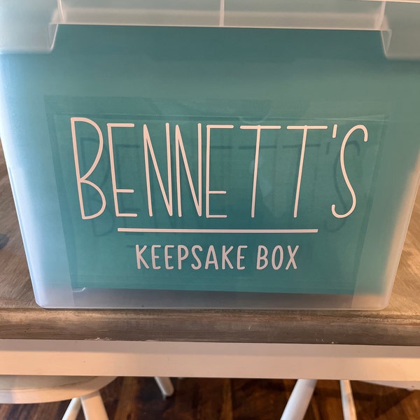 DIY KIT: Keepsake Box Name Decal and Folder Tabs | Milestone Box ...