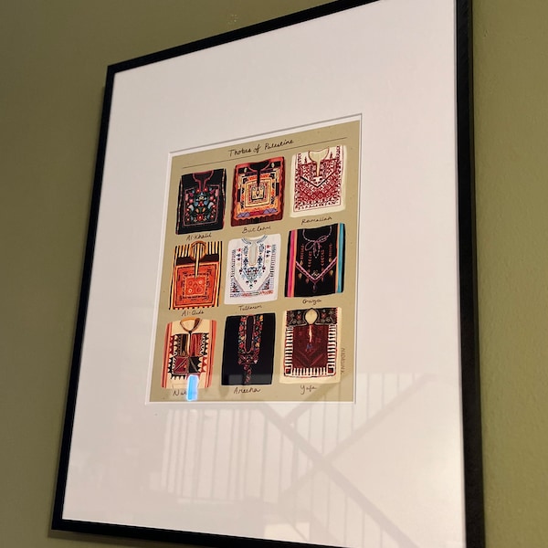 Thobes of Palestine - Art Print | Traditional Tatreez Thobes ...