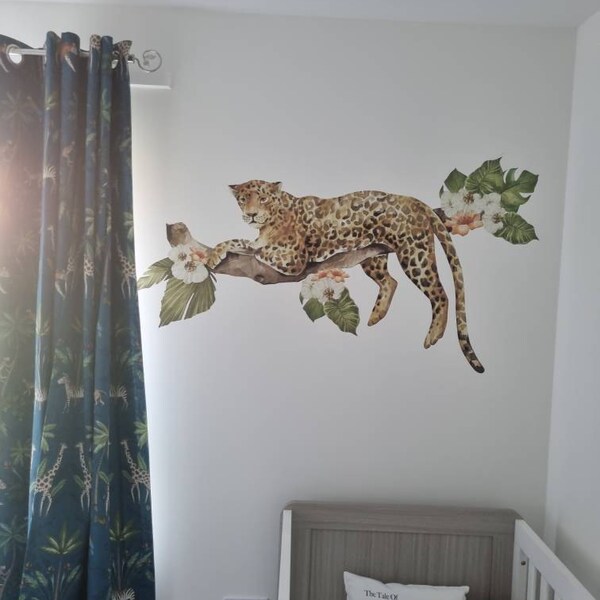 Resting Cheetah Wall Sticker Pack, Jungle Wall Stickers, Safari Wall ...