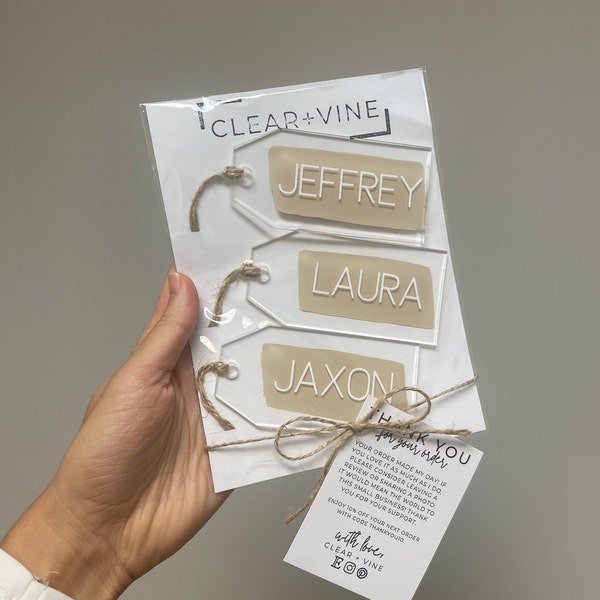 Stocking Tag | Acrylic Stocking Tag | Painted Acrylic Stocking Tag ...