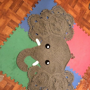 Crocheted Elephant Rug - Etsy