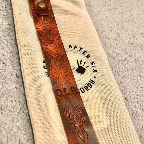 Handmade Leather Highland Stag Key Chain: Scottish Souvenir - Etsy