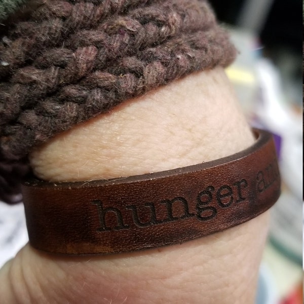 Personalized Leather Bracelet Engraved Your Custom Hashtag Bracelet ...