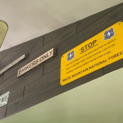 Mt Washington White Mountains Warning Sign worst Weather in America - Etsy