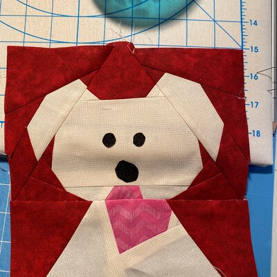 Be Mine Puppy Paper Pieced Block Pattern in PDF - Etsy