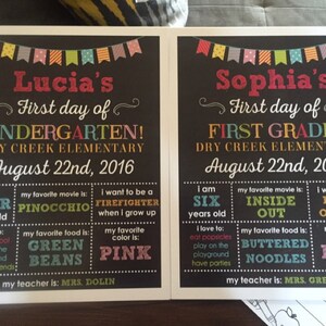 First Day of First Grade Sign, First Day of School Sign, First Grade ...