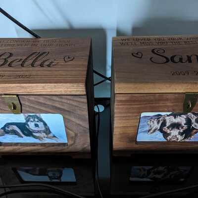 Personalized Pet Memory Box / Urn With Name and Quote or Poem - Etsy