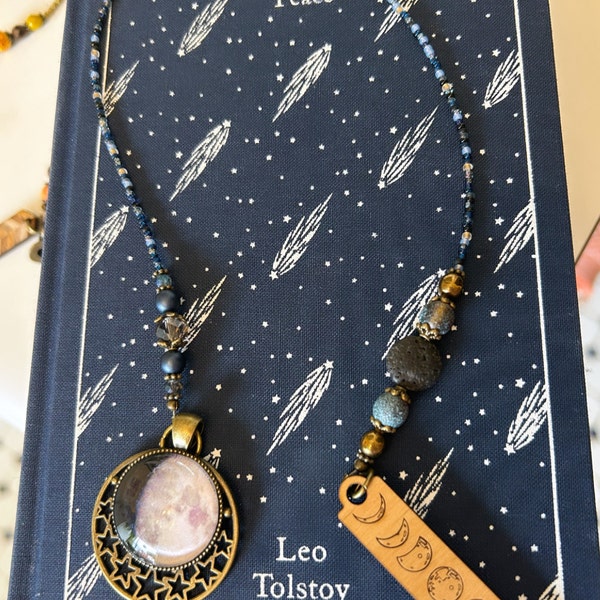 Moon Phase Bookmark, Choose Your Moon, Unique Bookmark, Beaded Moon ...