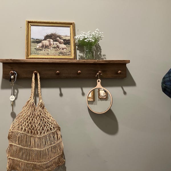 Shaker Peg Shelf, Peg Rack With Ledge, Pick Your Color and Size - Etsy