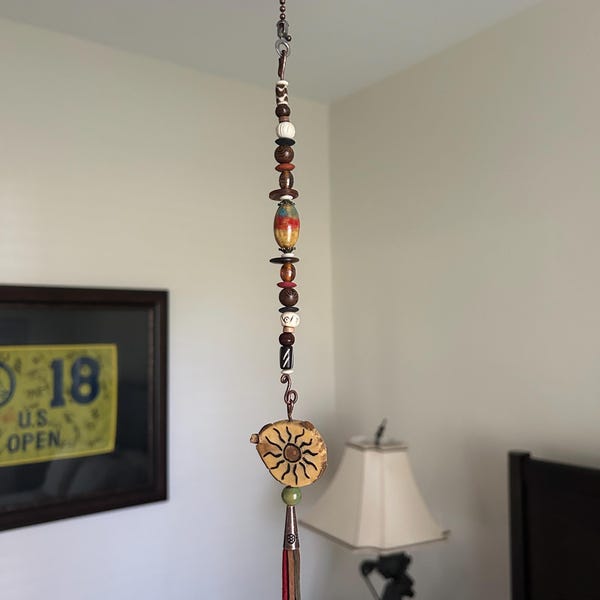 Beaded Ceiling Fan Chain Pulls/boho Light Pulls/vintage Vibe Ceiling Fan and Light Pulls/quirky ...