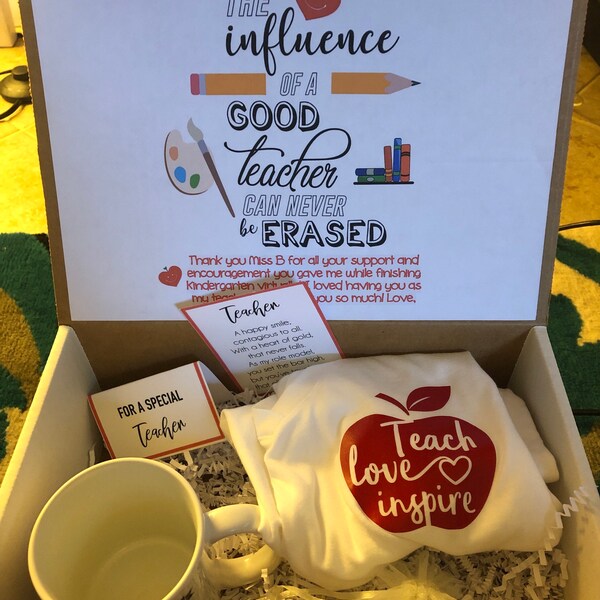 Teacher Gift Box - Personalized Teacher Gift - Teacher Gift Set With ...