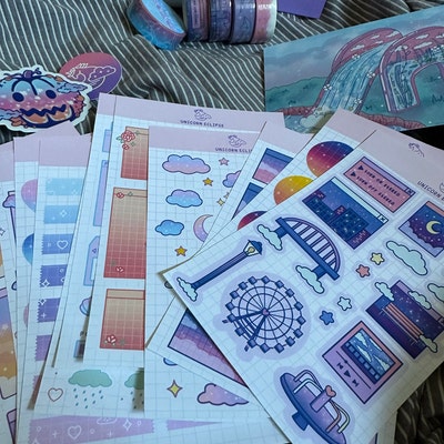 Cloud Notes Aesthetic Cute Sticker Sheet - Etsy