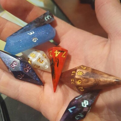 Pink and Blue Iridescent Crystal Dnd Dice. Luminescent Cave Mushroom - Etsy