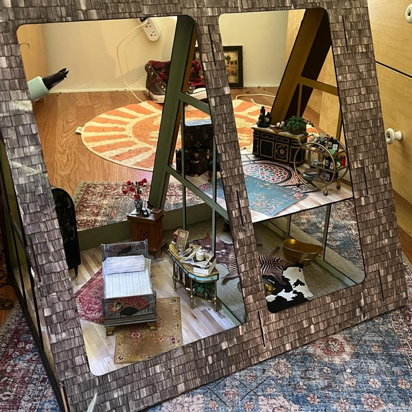 2 Sided Room-box| Dollhouse Miniature Roombox | Room Box | 1:12 Scale ...