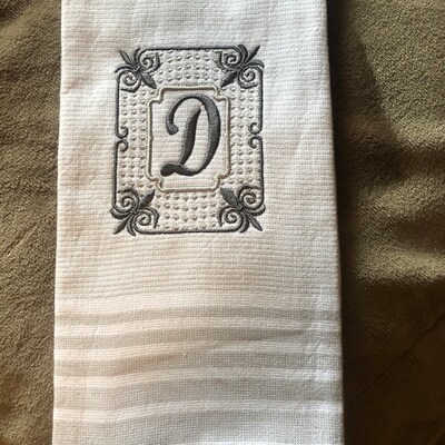 5 Inch Size Embossed Machine Embroidery Monogram Alphabet/ Monogram ...