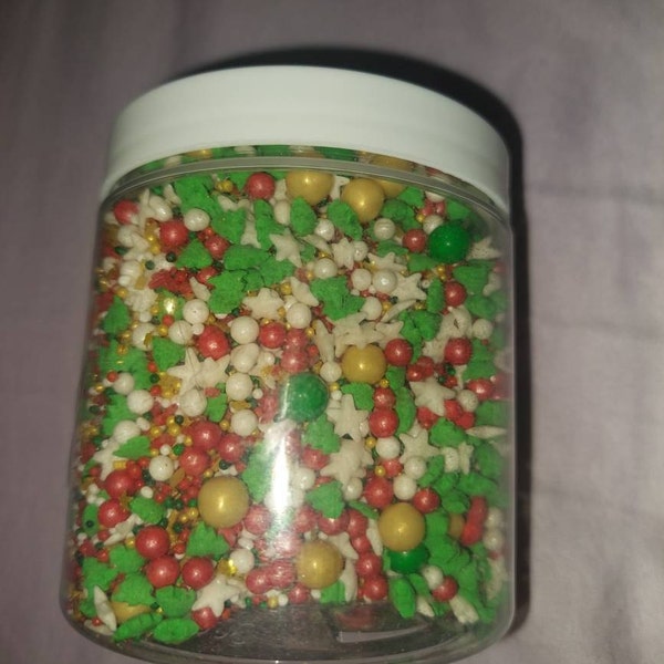 Sparkling Mistletoe Sprinkle Mix - Christmas Sprinkles - Edible ...