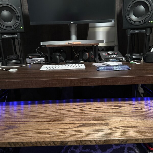 Customized L Shaped Desk With Curve, You Pick Your Tables, Corner Desk ...