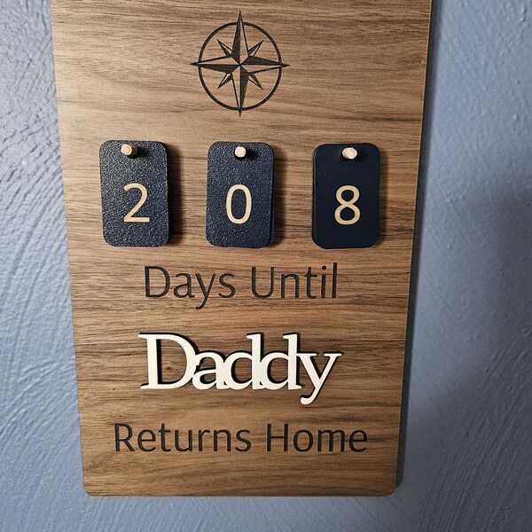 Deployment Countdown Calendar Military Homecoming Gift Wooden Military ...