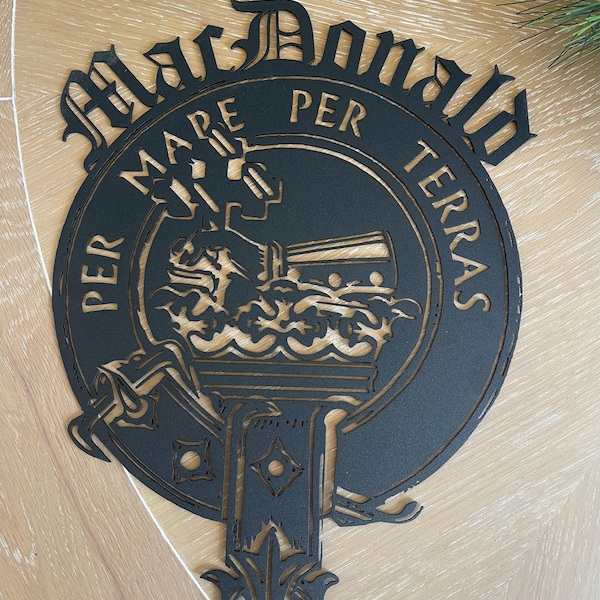 Custom Metal Family Crest Sign / Family Crest / Metal Family Crest ...